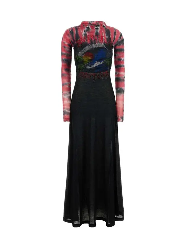 Balenciaga Printed Jersey Dress - Multicolor