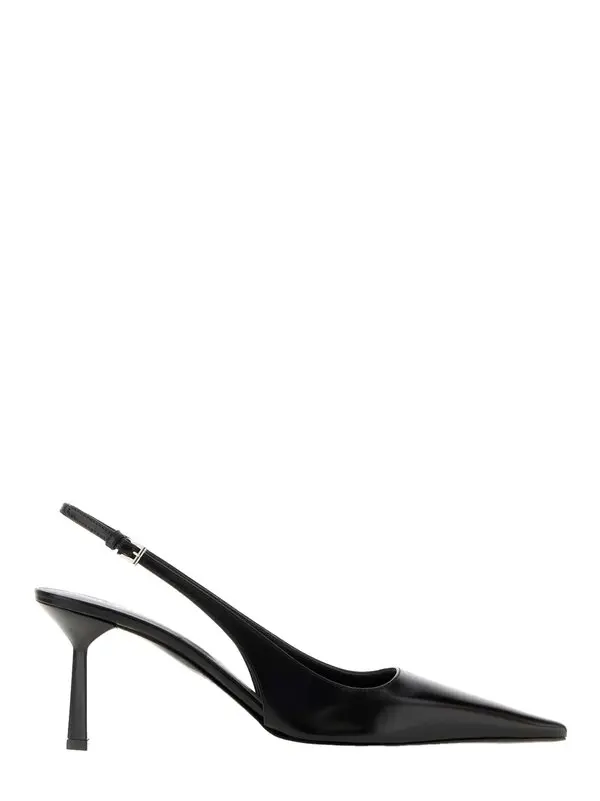 Prada Leather Slingback Pumps - Black