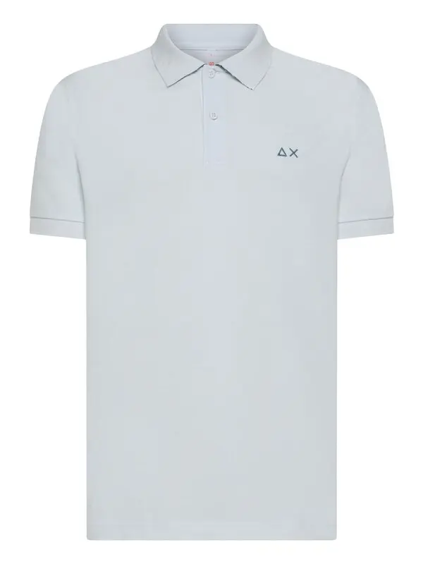 SUN 68 Logo Piqué Polo Shirt - White