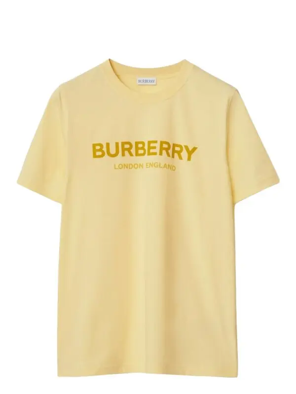 Burberry Logo Cotton T-shirt - Icing Lemon Color