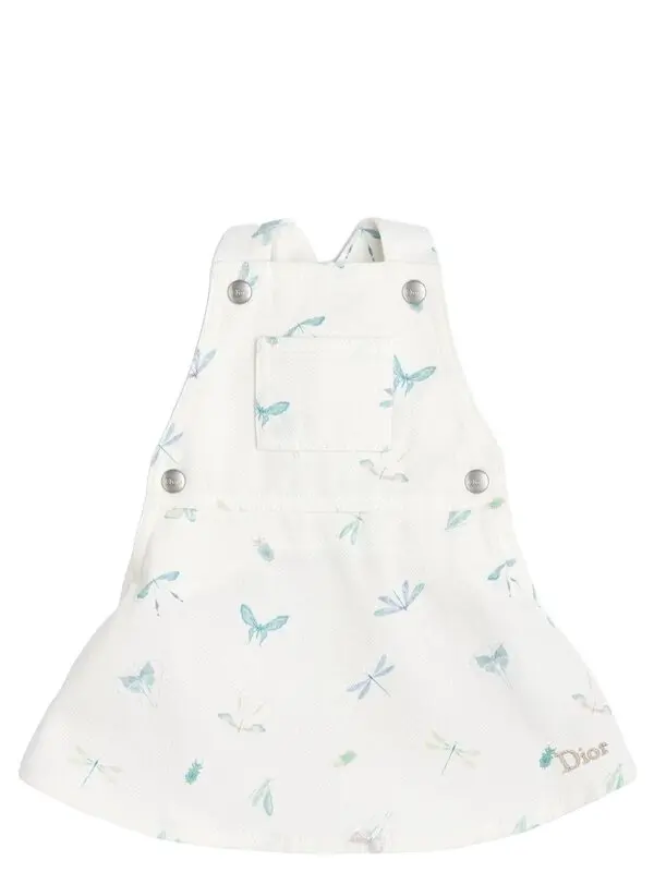 Dior Embroidered Pinafore Dress - White
