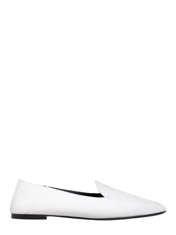 Celine Aura Loafers In Goatskin - White