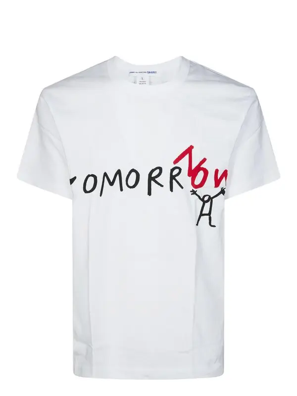 Comme Des Garçons Crew Neck Short-sleeved T-shirt - White
