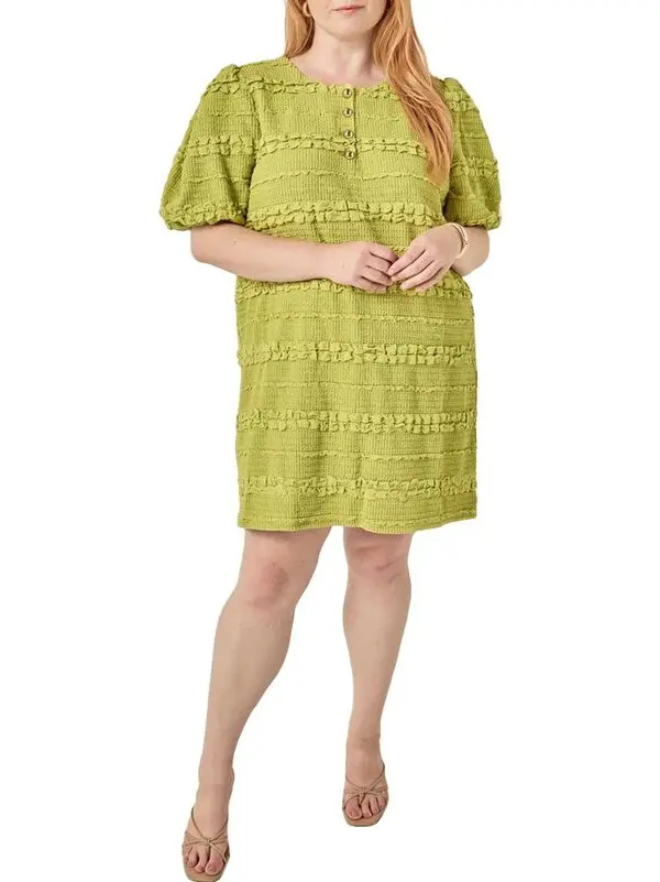 English Factory Smocked Mini Dress - Pistachio