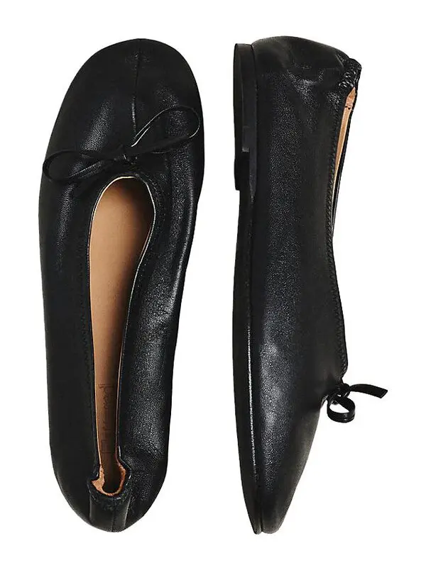 FLATTERED Blaise Ballet Flats - Black Leather
