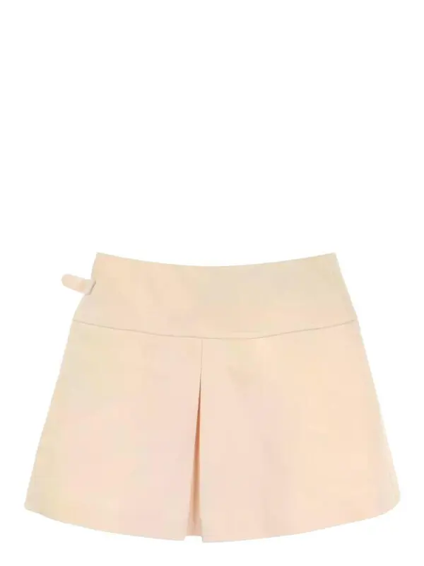 LOUIS VUITTON Mini Wrap-style Pleated Skirt - Neutrals