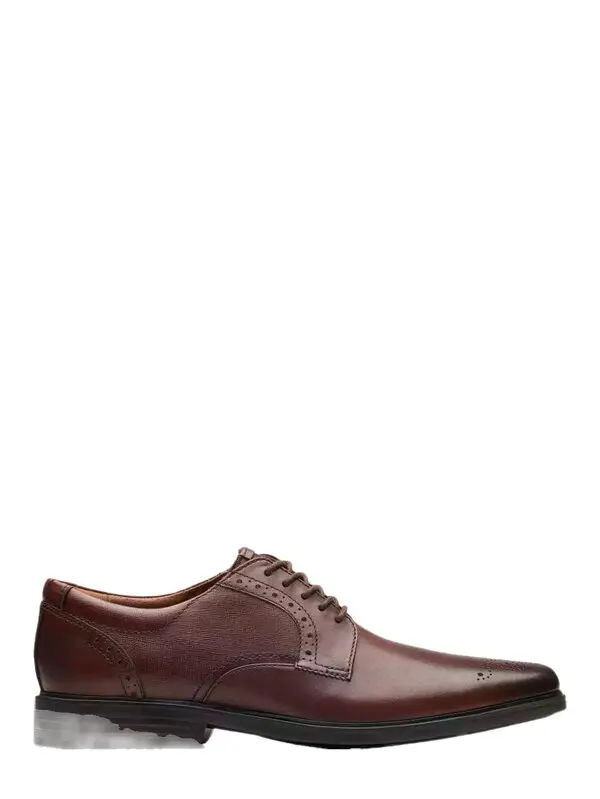 Clarks Brogue-detail Derby Shoes - Brown