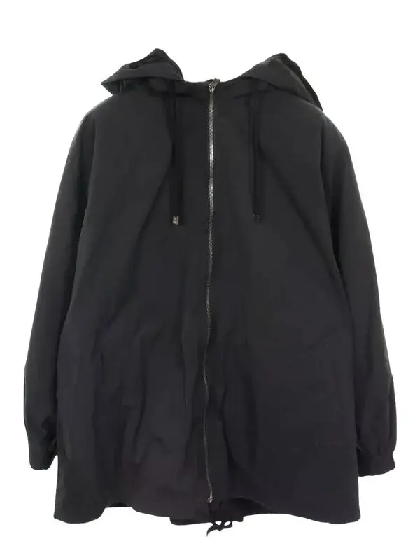 Dolce & Gabbana Hooded Zip-up Coat - Black
