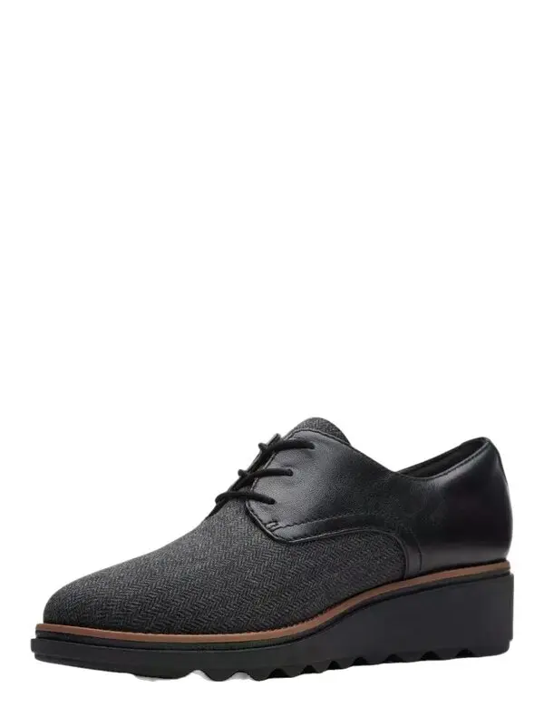 Clarks Sharon Rae Lace-up Derby Shoes - Black