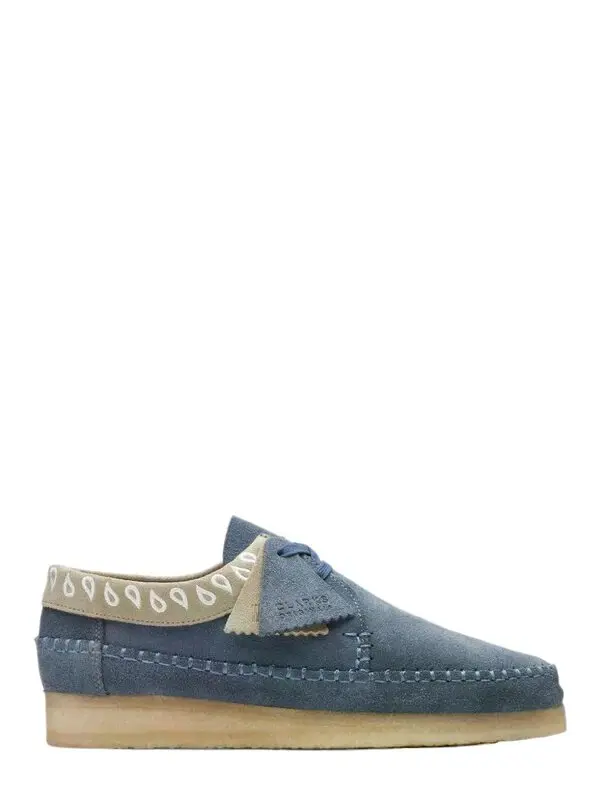 Clarks Weaver Whipstitch Lace-up Derby Shoes - Blue