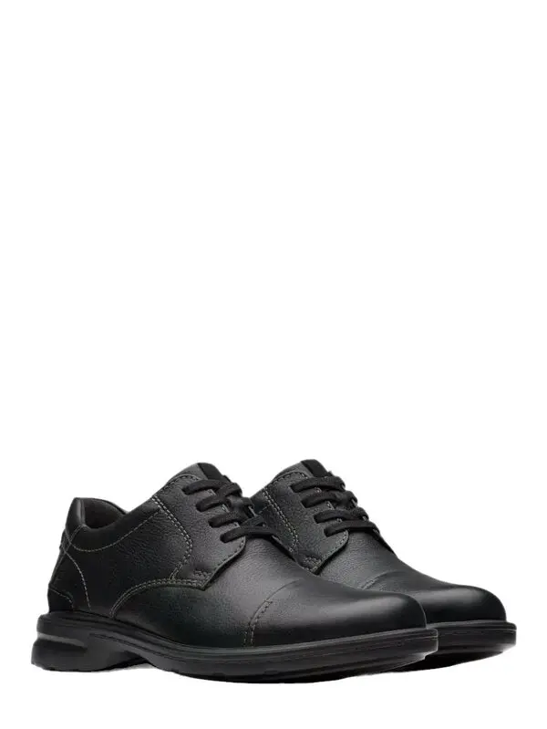 Clarks Gessler Cap Oxford Shoes - Black