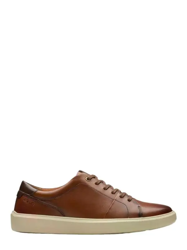 Clarks Brodin Lace Leather Sneakers - Brown