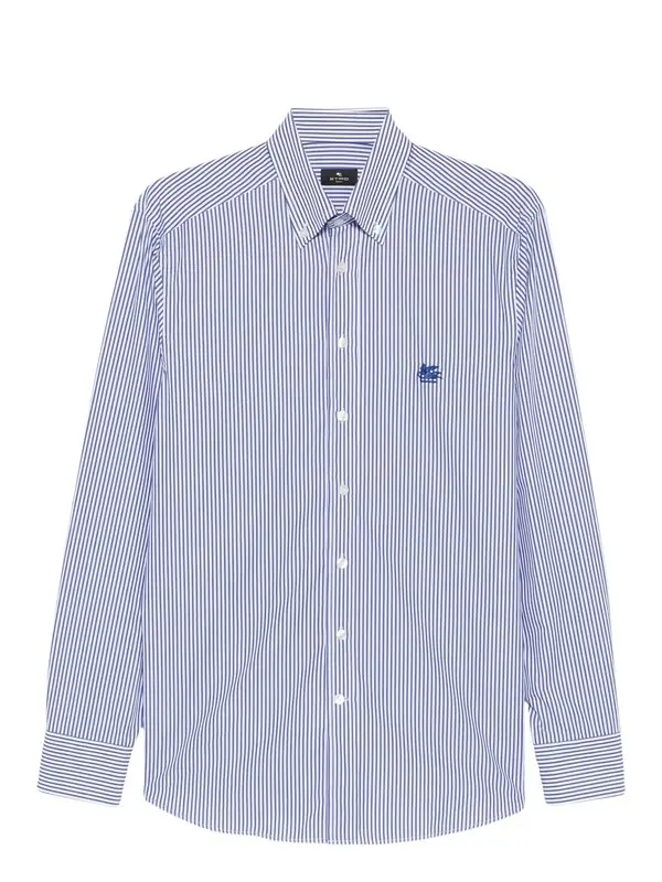 Etro Roma Logo Bd Shirt - Blue