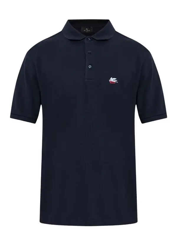 Etro Polo With Printed Details - Blue