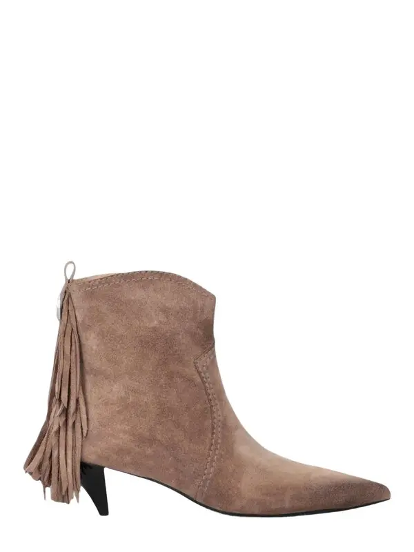 Pinko Didi 01 Ankle Boots With Fringe Detailing - Beige