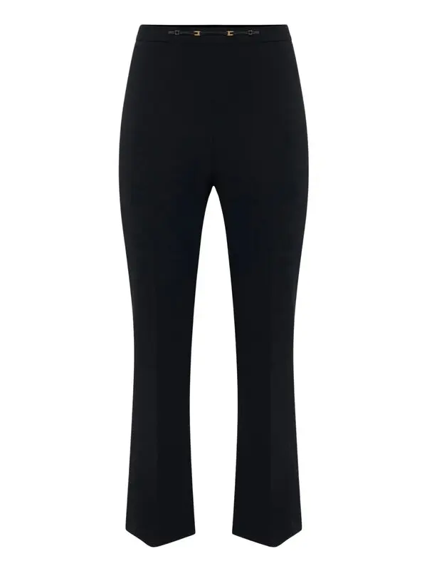 Elisabetta Franchi Cropped Tailored Trousers - Black