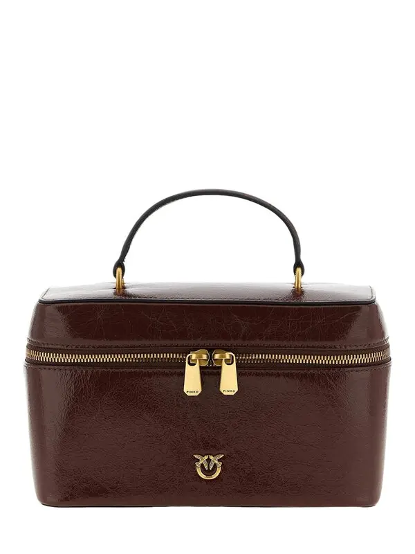 Pinko Vanity Case Classic New Shiny Bag - Brown