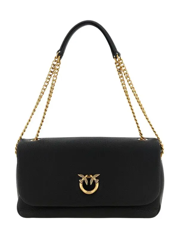 Pinko Crossbody Bag Horizontal Chain - Black