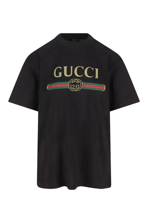 Gucci Logo Detail Cotton T-shirt - Multicolor
