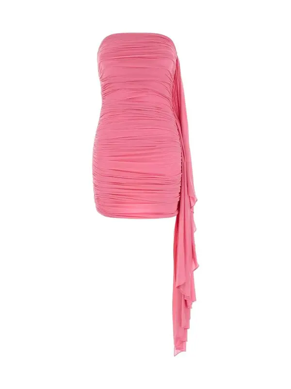 Alexander Wang Fluorescent Stretch Cupro Mini Dress - Pink