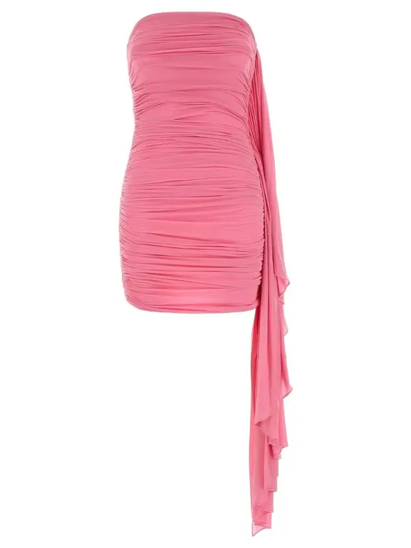Alexander Wang Fluorescent Stretch Cupro Mini Dress - Pink