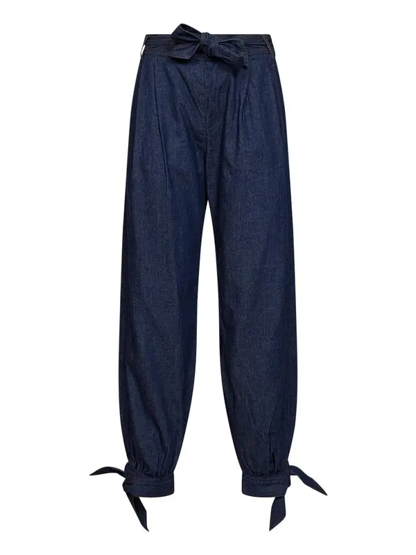 Zimmermann Ink Denim Aster Harem Trousers - Multicolor