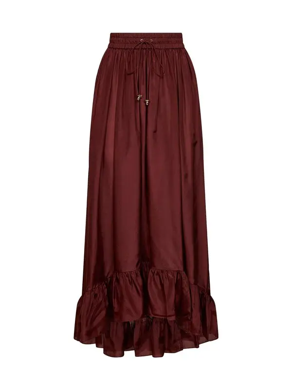 Zimmermann Silk Habotai Aster Maxi Skirt - Multicolor