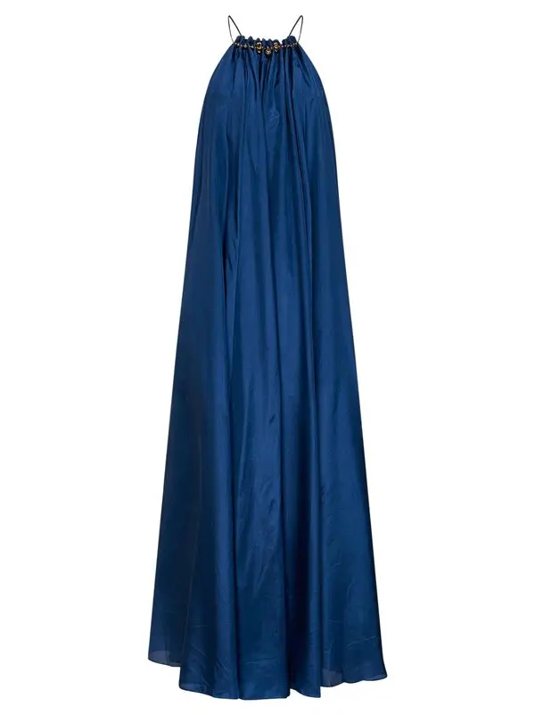 Zimmermann Cobalt Silk Maxi Dress - Multicolor