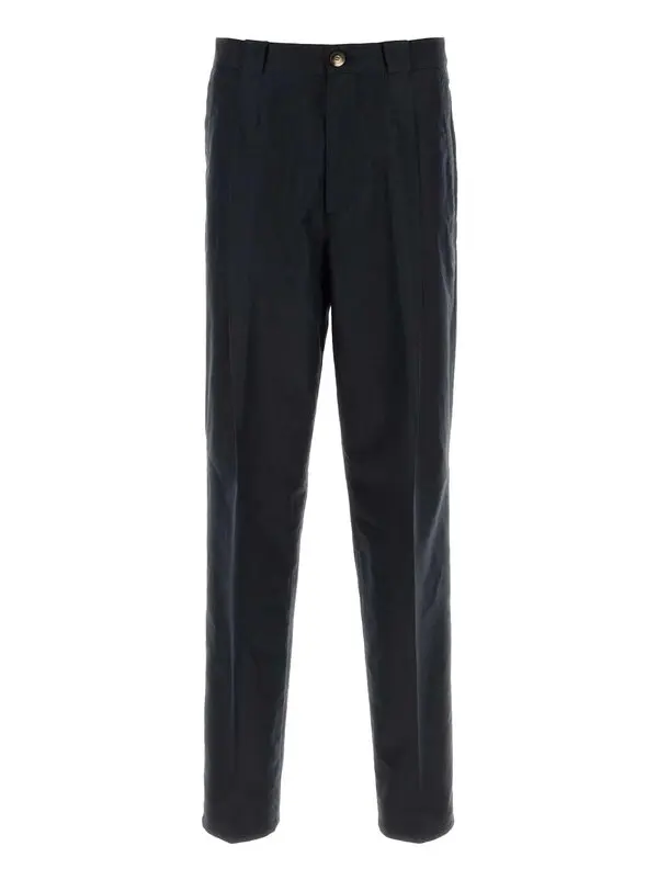 Brunello Cucinelli Cotton Blend Trousers - Black