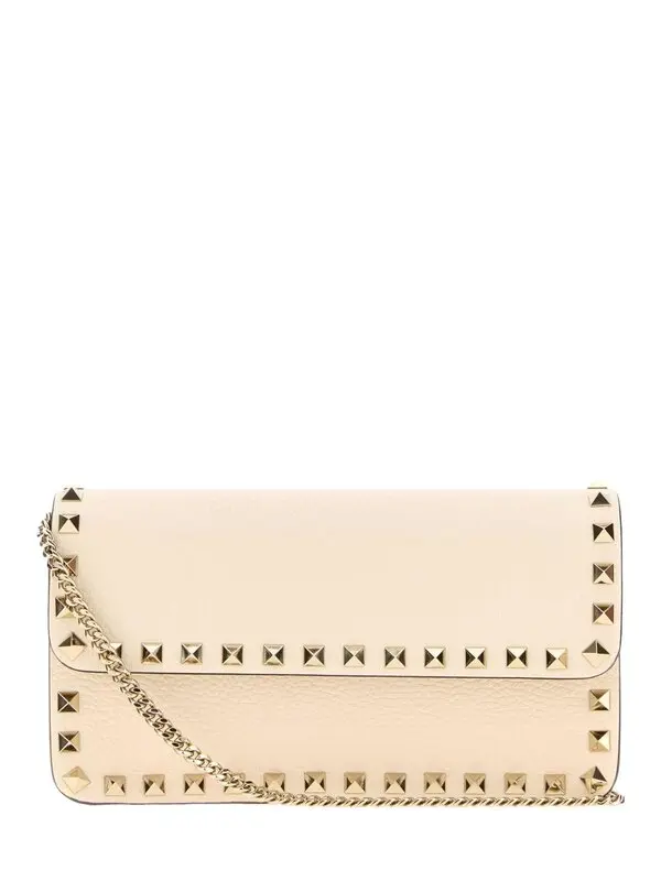 Valentino Garavani Rockstud Clutch - White