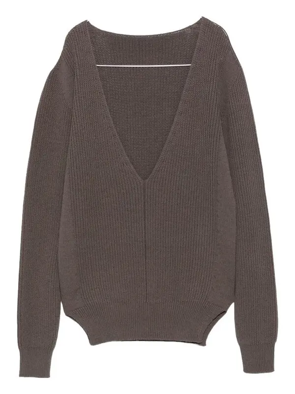 Rick Owens Wool V-neck Sweater - Multicolor