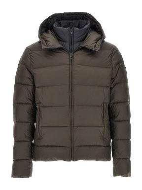 FAY Quilted Zip-up Hooded Jacket - Multicolor