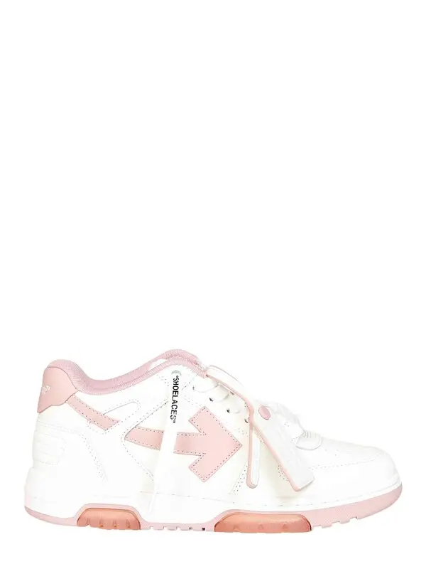 Off-White Leather And Recycled Polyester "out Of Office" Sneakers - Multicolor