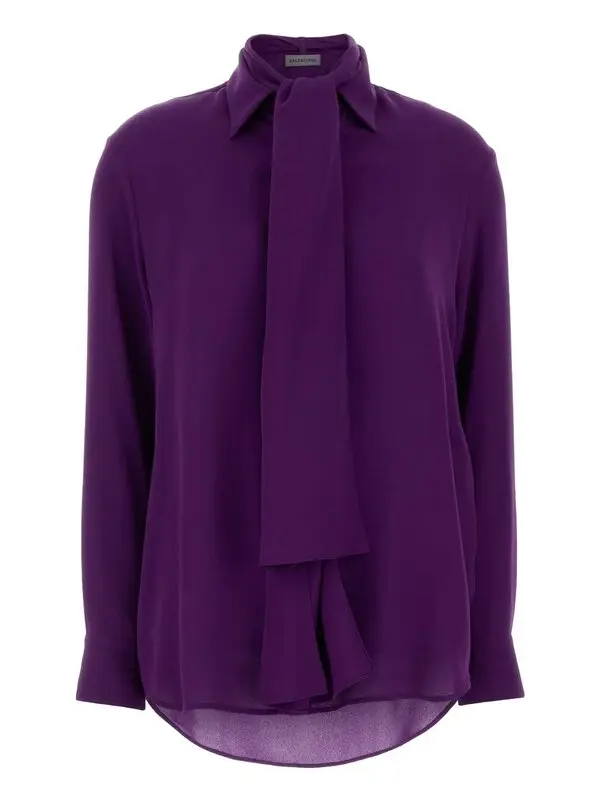 Balenciaga Georgette Shirt - Purple