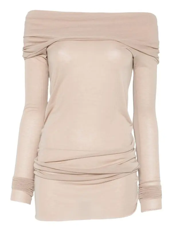 Rick Owens Off-the-shoulder Long Sleeve Top - Multicolor