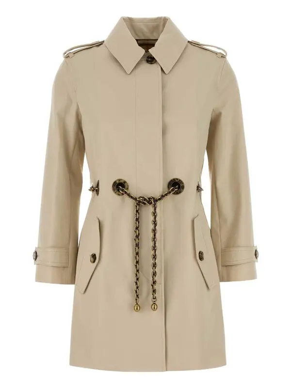 Burberry Sand Gabardine Stonehaven Trench Coat - Brown