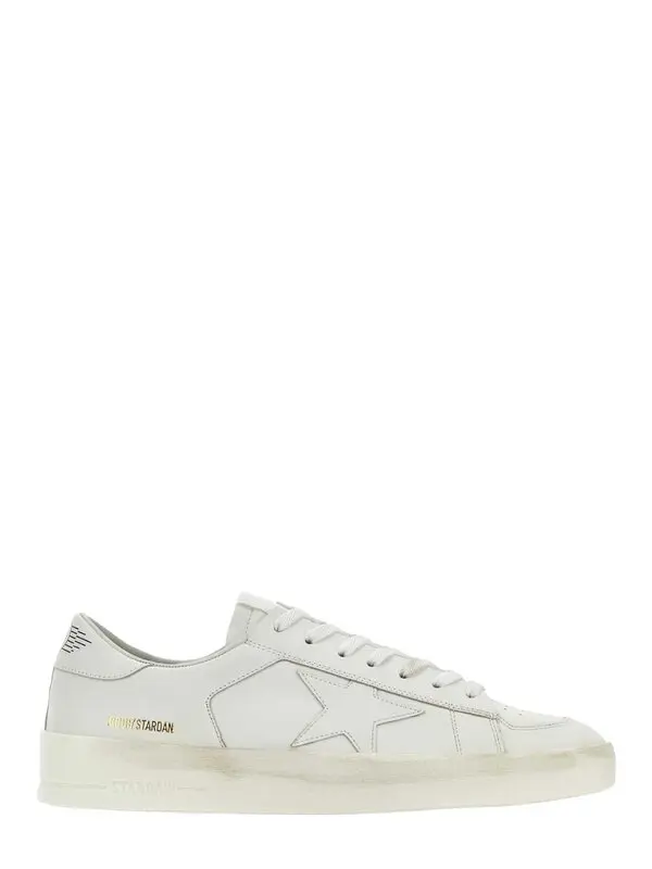 GOLDEN GOOSE Leather Stardan Sneakers - White