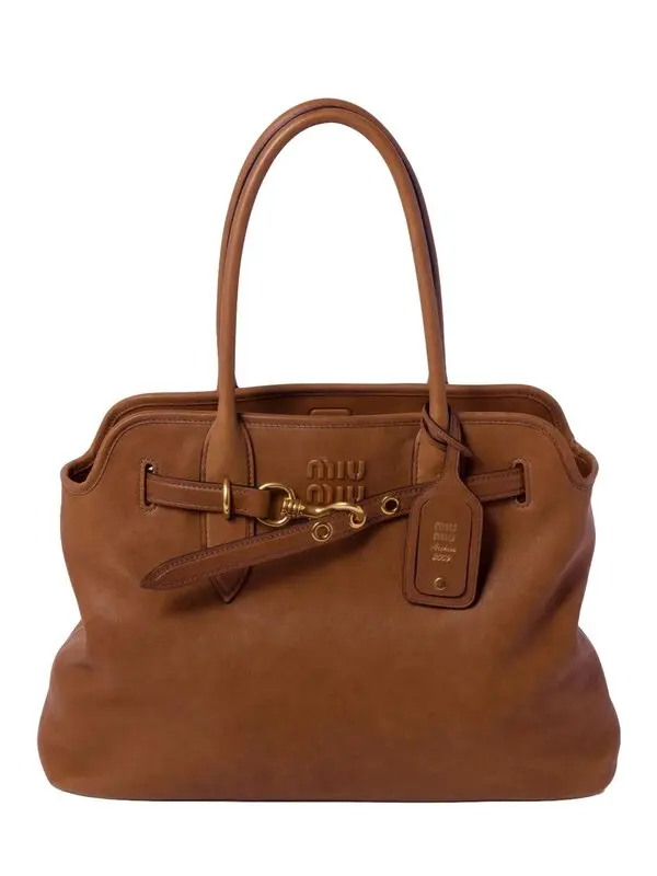 Miu Miu Aventure Medium Leather Handbag - Multicolor