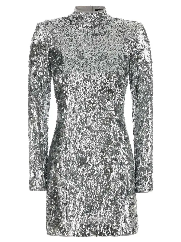 Balmain Sequined Mini Dress - Silver