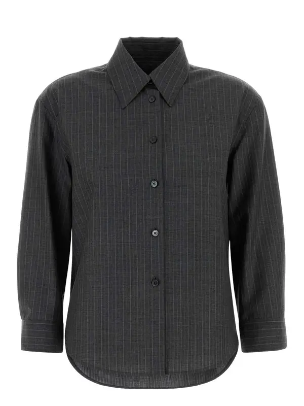 JIL SANDER Embroidered Wool Shirt - Multicolor