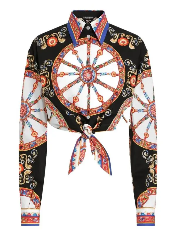 Dolce & Gabbana Carretto Print Cotton Shirt - Multicolor