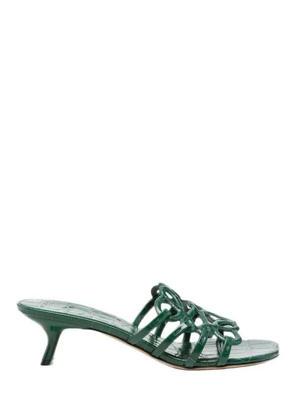 Loewe Petal Anagram Leather Mules - Multicolor