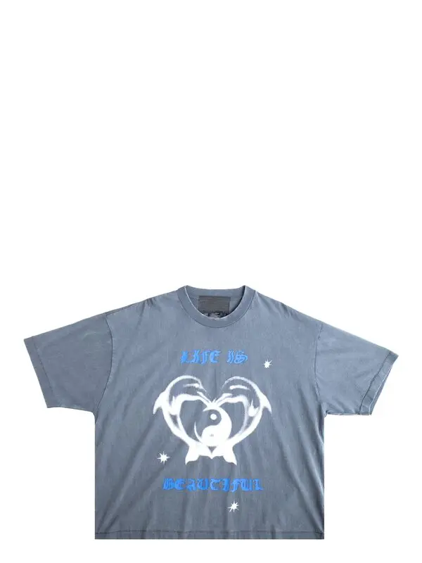 JUNGLES Life Is Beautiful T-shirt - Blue
