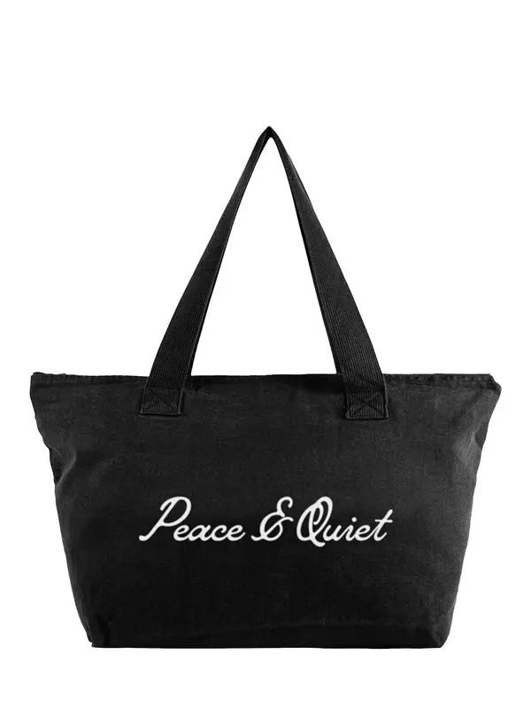 MUSEUM OF PEACE & QUIET Signature Tote Bag - Black
