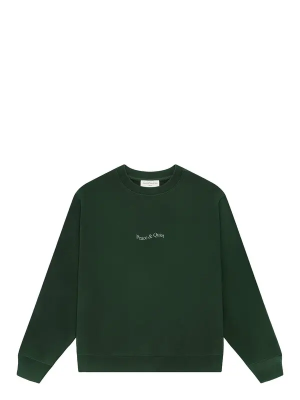 MUSEUM OF PEACE & QUIET Wordmark Lightweight Sweater - Green