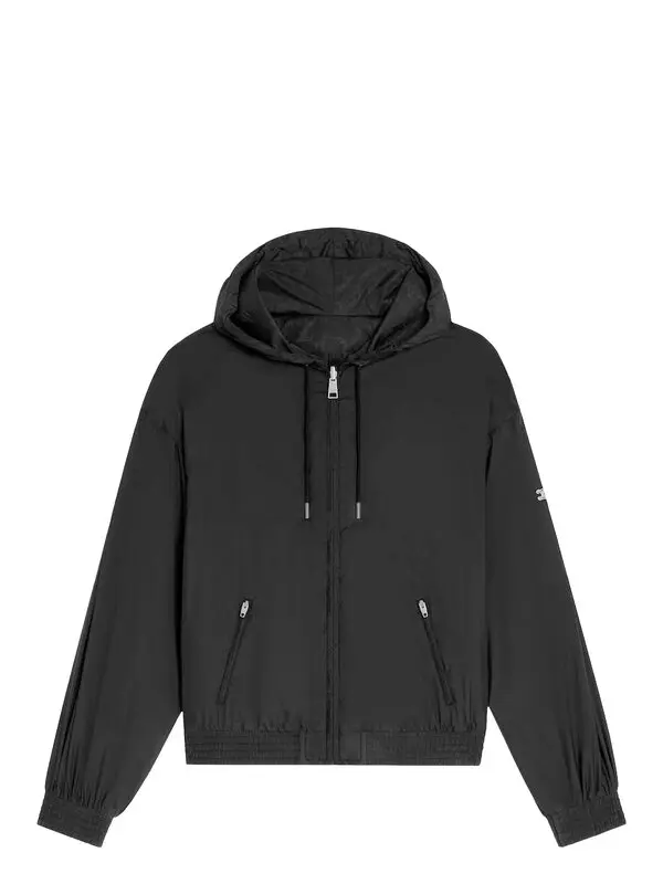 Celine Hooded Windbreaker - Black