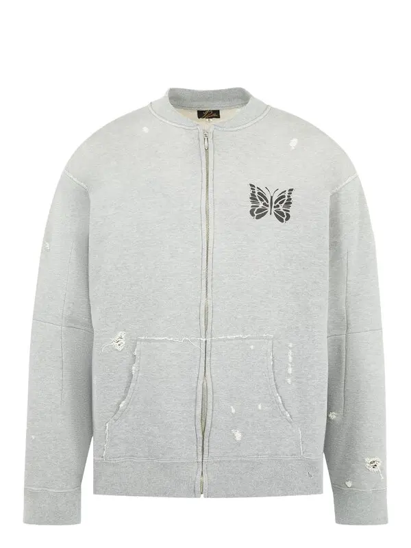 Needles Deconstructed Zipped Sweatshirt - Grey