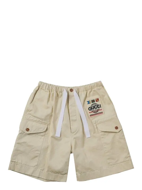 Gucci Cotton Drill Cargo Shorts - Tan