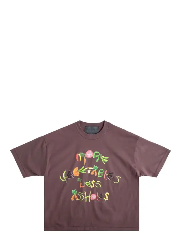 JUNGLES More Vegetables Graphic T-shirt - Brown