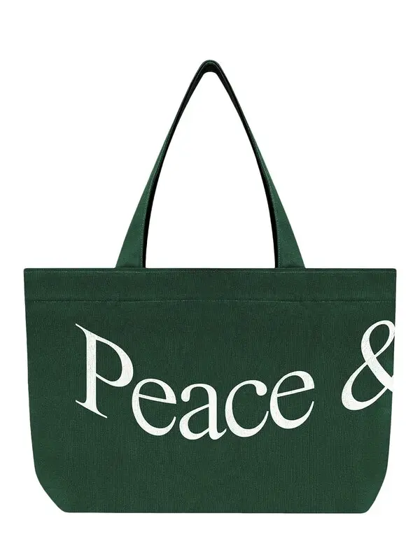 MUSEUM OF PEACE & QUIET Jumbo Wordmark Tote Bag - Green
